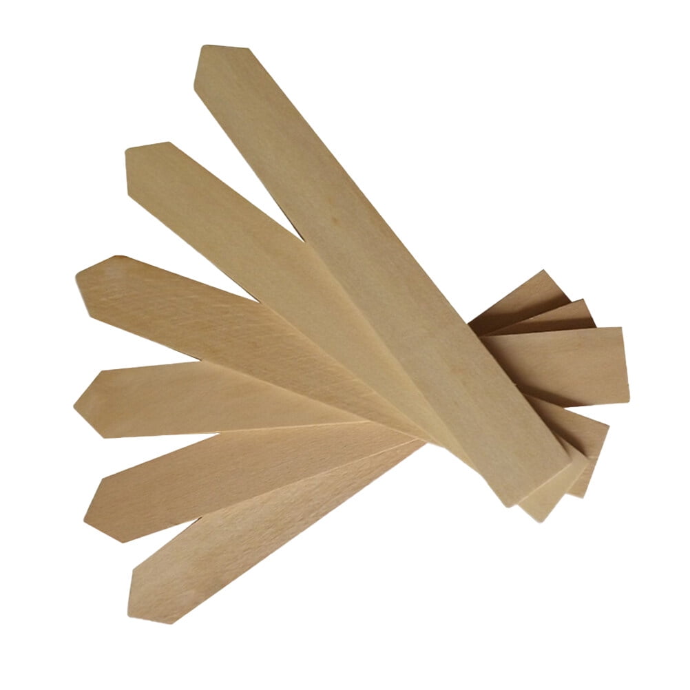 unbranded 100 PCS Wooden Garden Plant Tags Basket Pot Vegetable ...