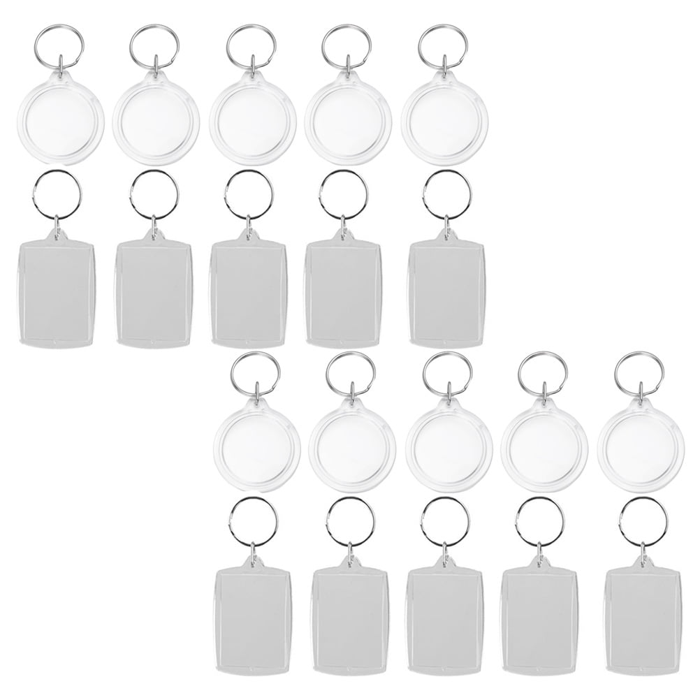 unbranded 100 Pcs Acrylic Keychain Ring for Hanging Photo Frame Chains ...