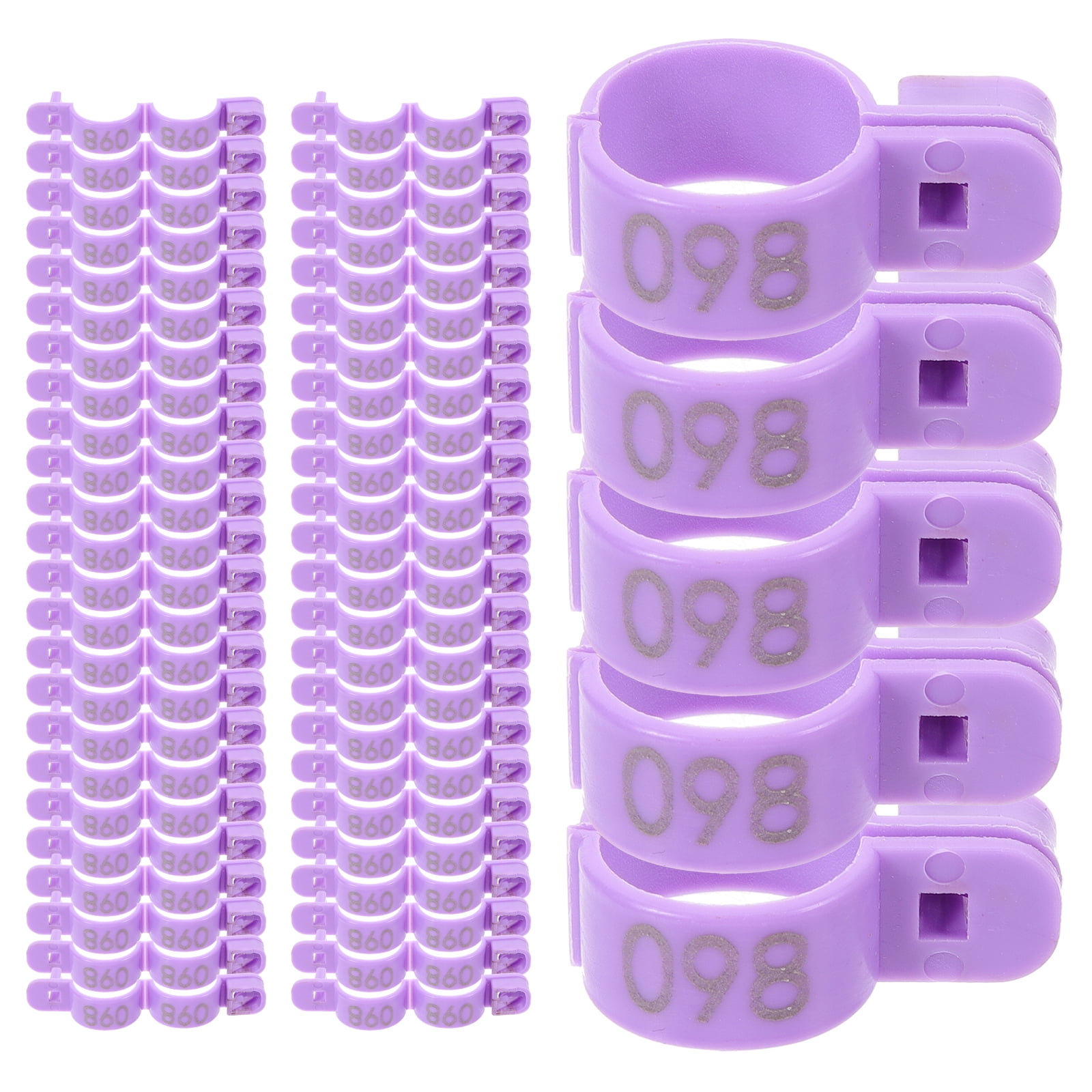 unbranded 100 Pcs Chick Leg Bands Chicken Rings Disposable Poultry Foot ...