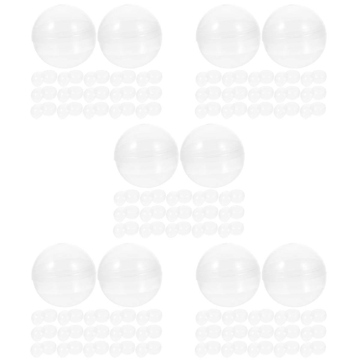 unbranded 100 Pcs Clear Plastic Fillable Balls Transparent Diy Claw ...