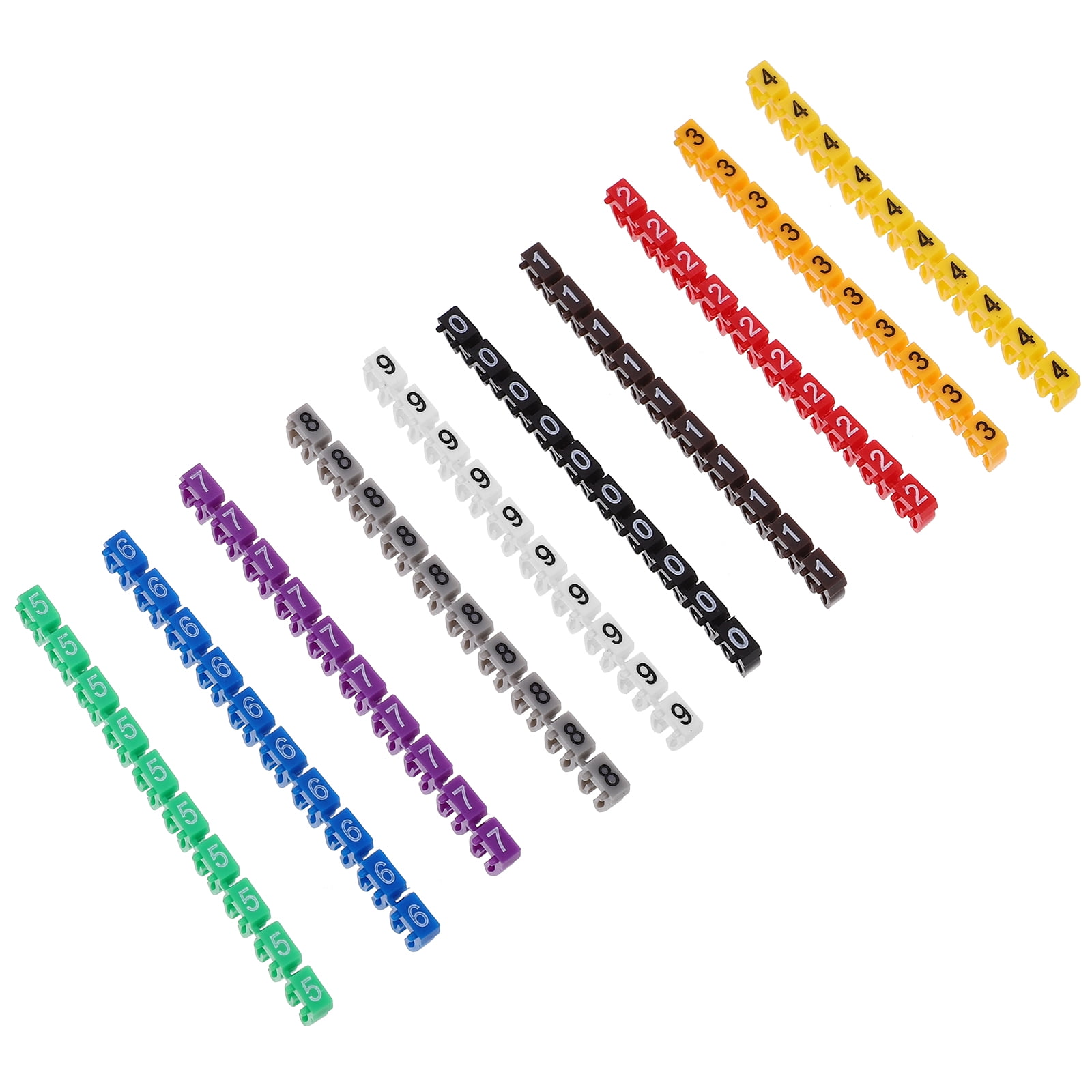 unbranded 100 Pcs Cord Clips Wire Number Label 0.48X0.30X0.30CM ...