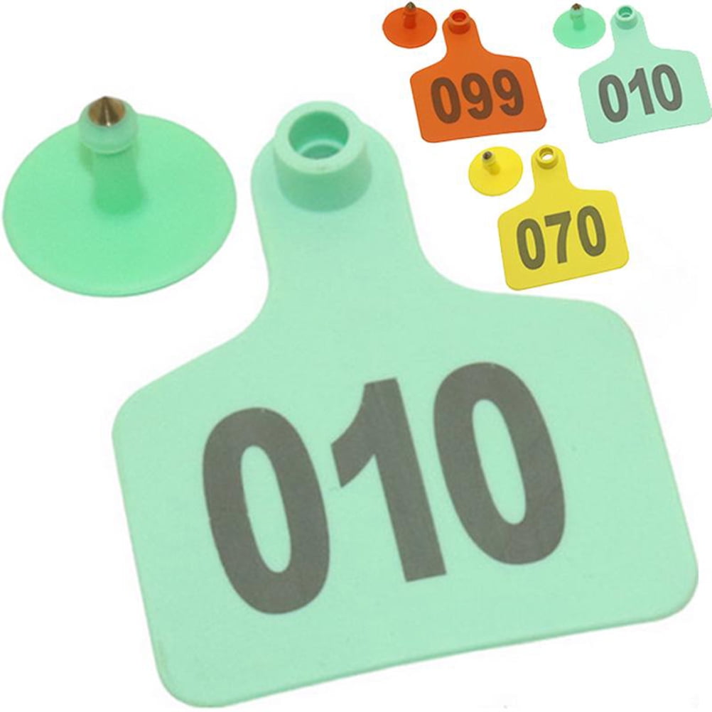 unbranded 100 Pcs Large Cattle Ear Tags Animal Identification - Walmart.com