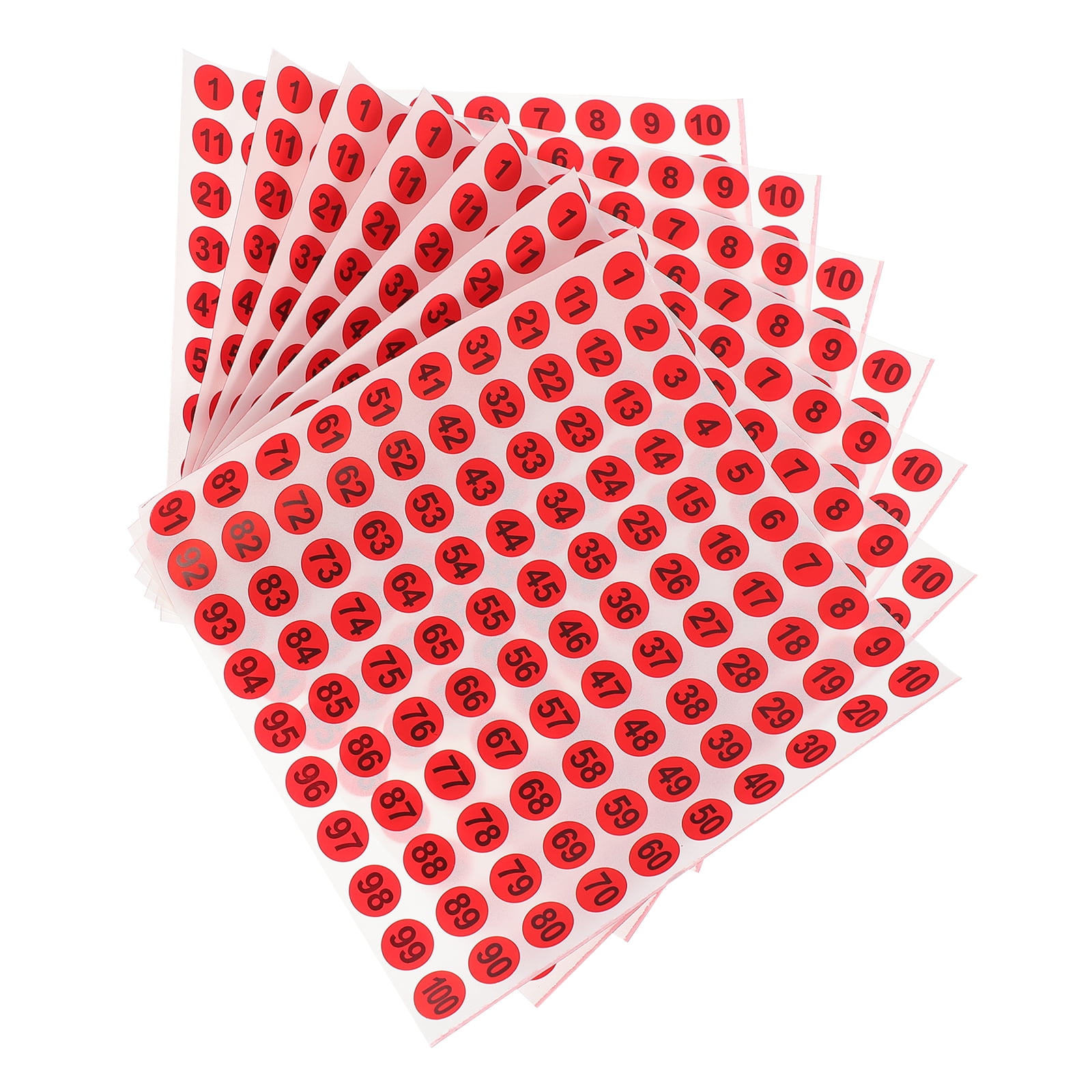 unbranded 100 Pcs Number Thermal Digital Label Inventory Stickers Self ...