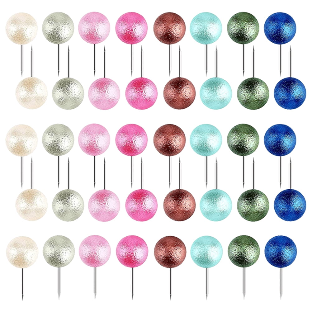 unbranded 100 Pcs Pearl Ball Pushpin Map Tacks Marking Fidget Toys ...