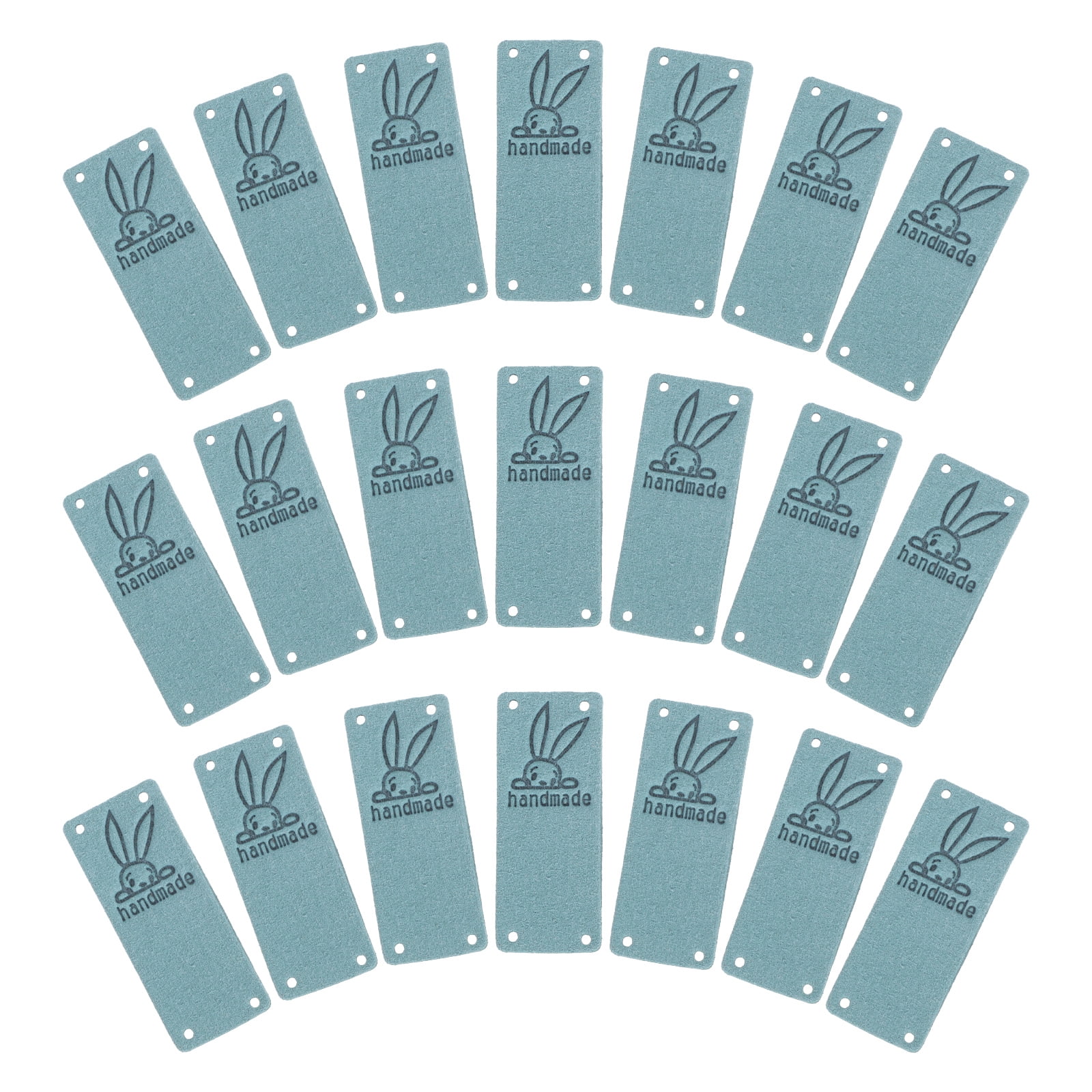 unbranded 100 Pcs Suede Leather Label Garment Tag Clothing Labels Blue ...