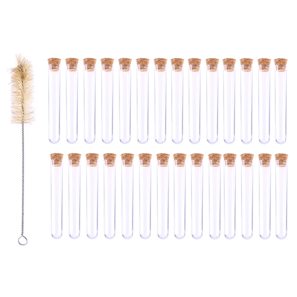 100pcs Plastic Test Tubes for Storage with Stopper Bath Salts Container ...