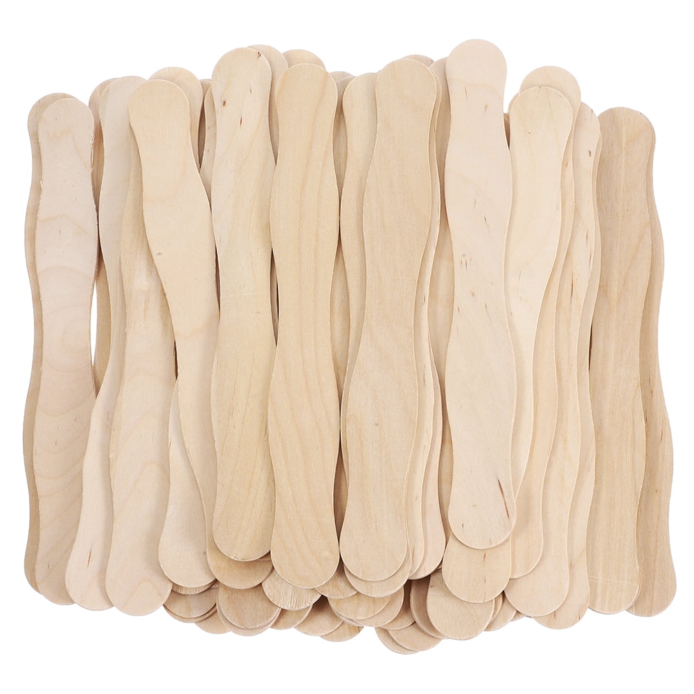 unbranded 100 Pcs Wooden Fan Handles for DIY Wedding Fans Circular Fan ...