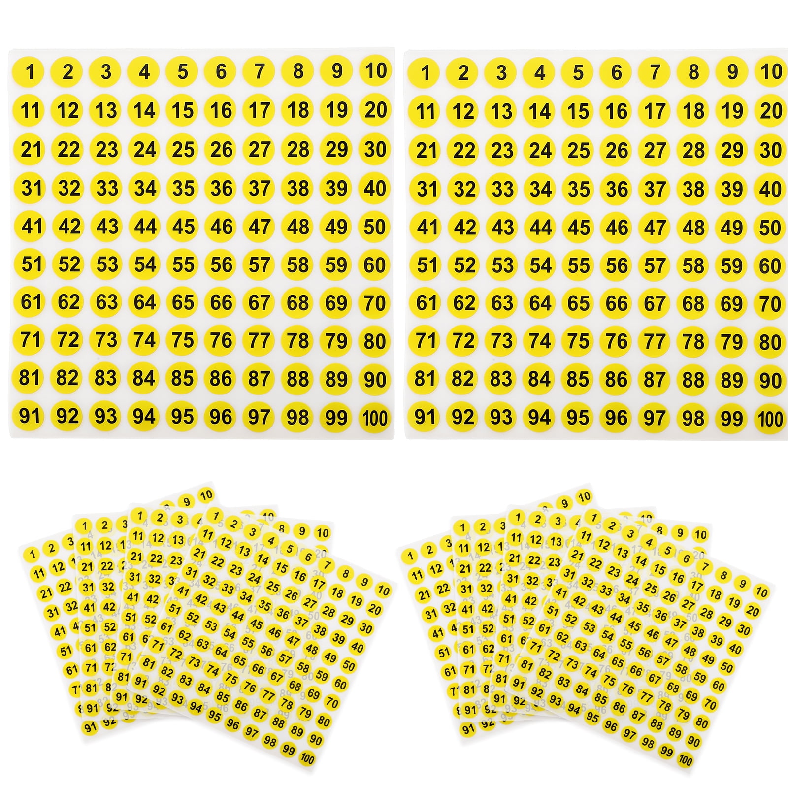 unbranded 100 Sheets Classification Labels Inventory Stickers ...