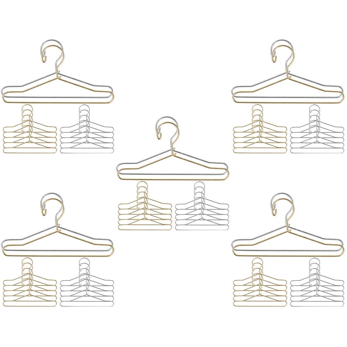 100 pcs Doll Clothes Hangers Miniature Clothes Hangers Mini House ...