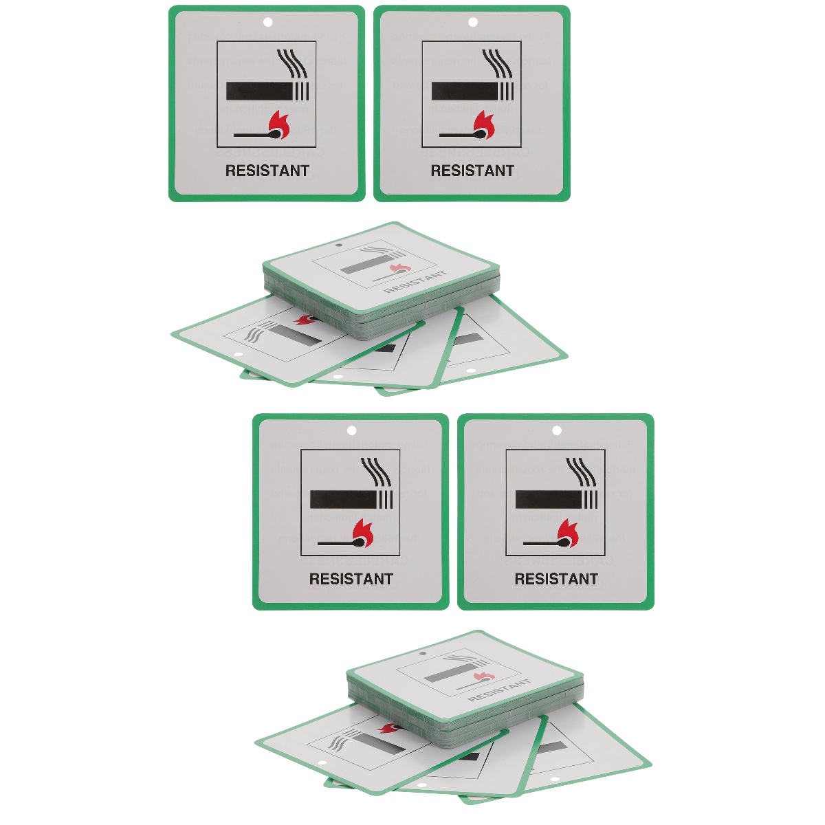 unbranded 100 pcs Fire Safety Warning Labels Furniture Fire Warning ...