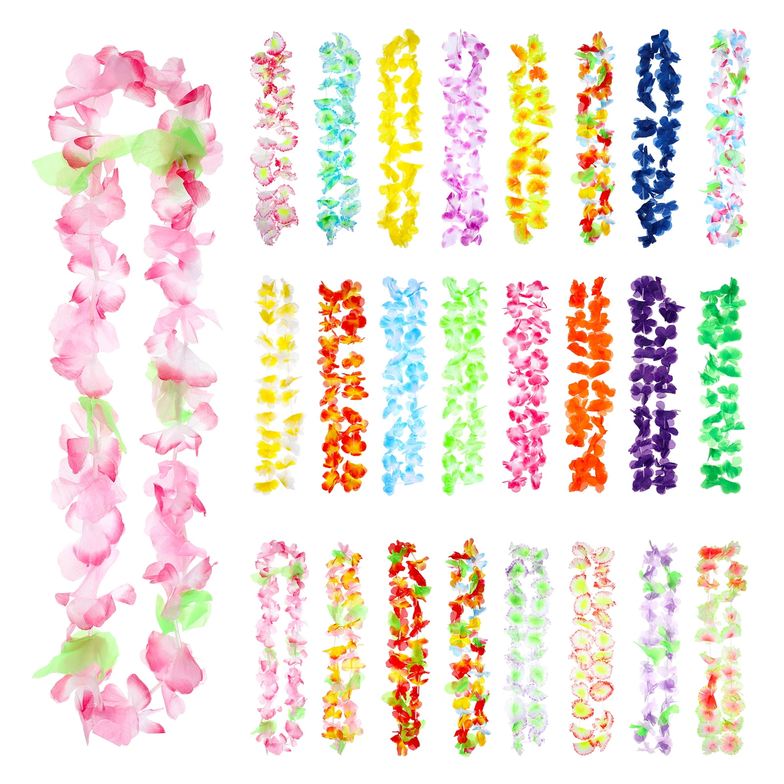 unbranded 100 pcs Hawaiian Leis, Tropical Floral Leis Hawaiian Flower ...