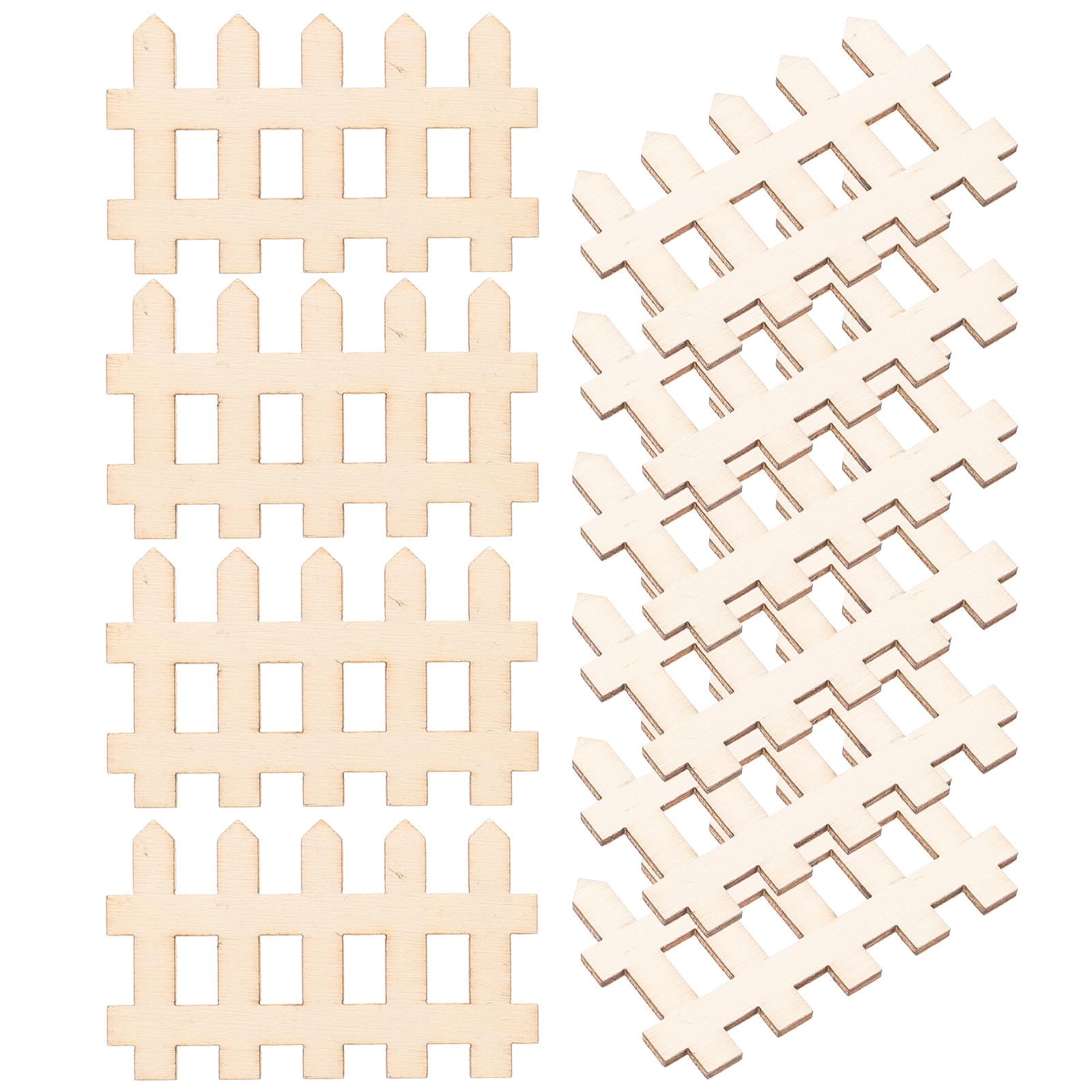 unbranded 100 pcs Miniature Fence Photo Prop Mini Wooden Fence Mini ...