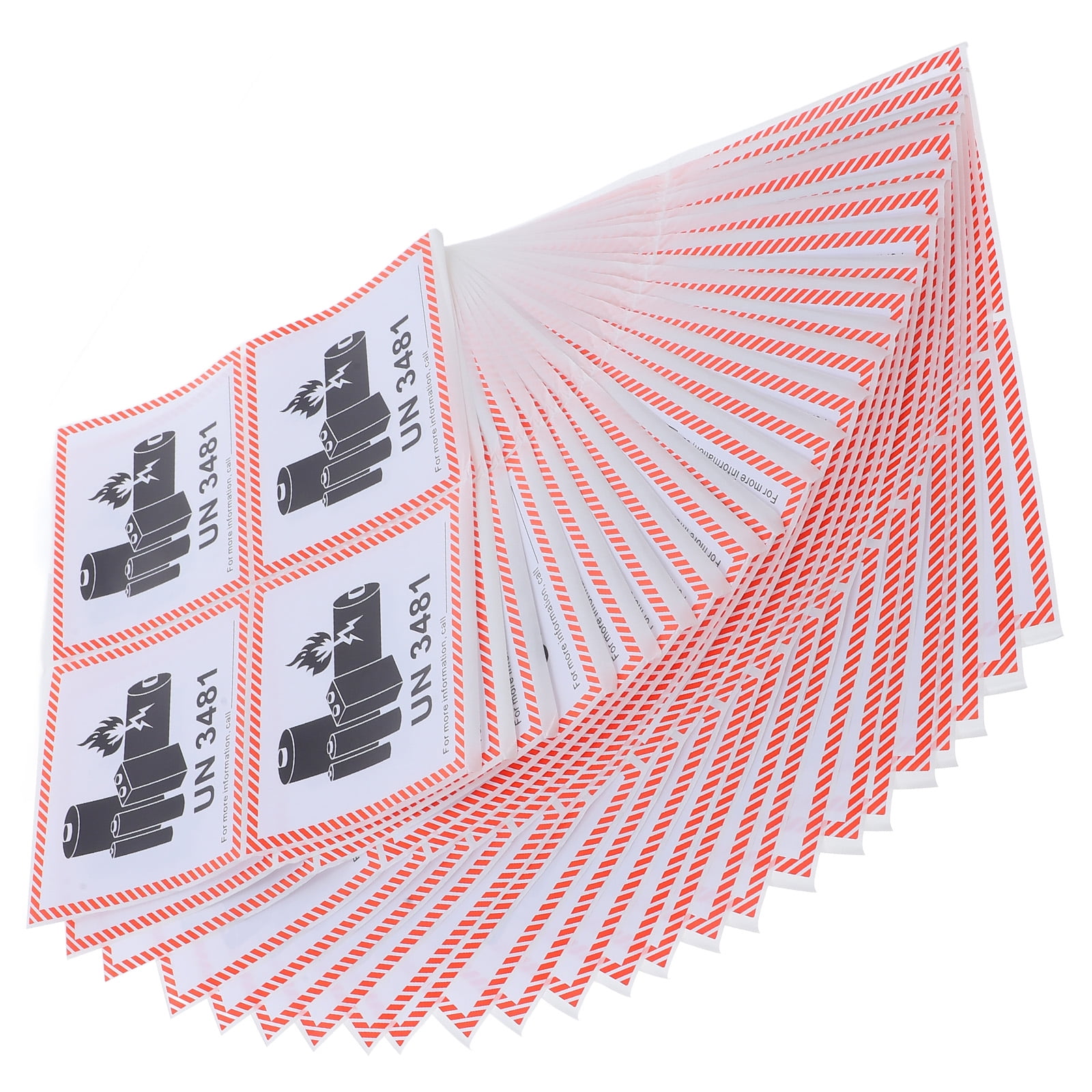 unbranded 100 sheets Lithium Battery Labels Adhesive Stickers Transport ...