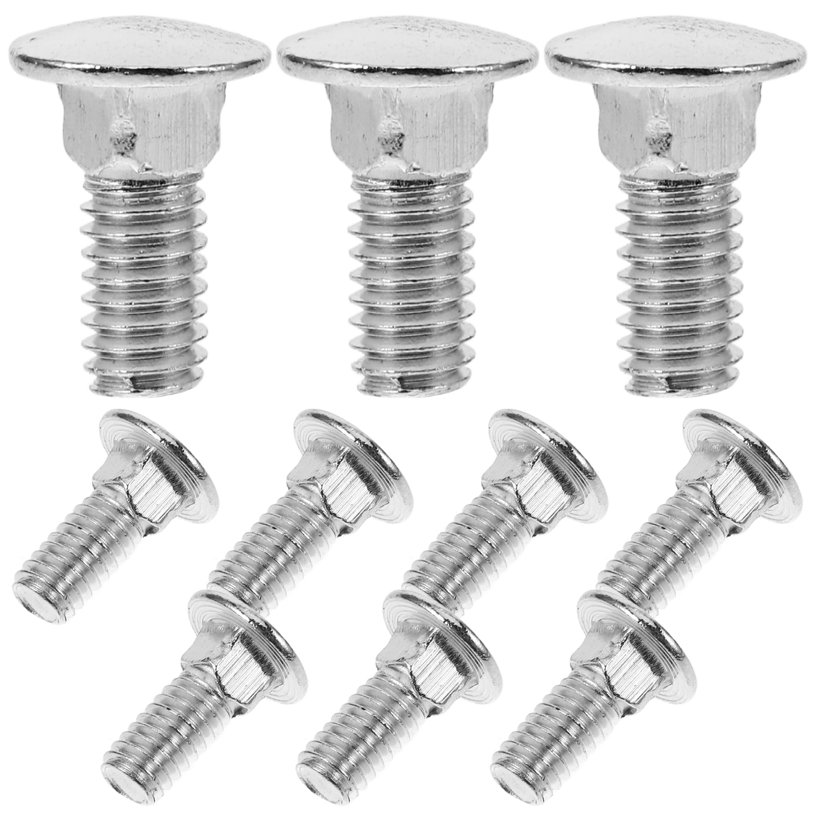 100pcs Round Head Fully Threaded Carriage Bolts Screws Zinc Plated ...