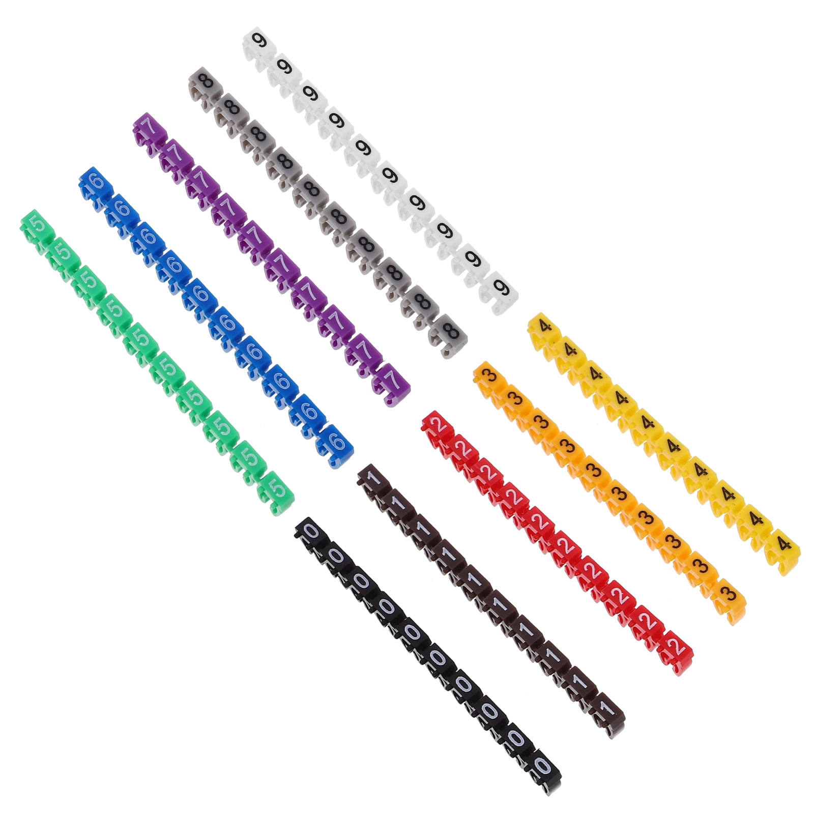 unbranded 100pcs Clip-on String Wire Marking DIY Plastic Digital Number ...