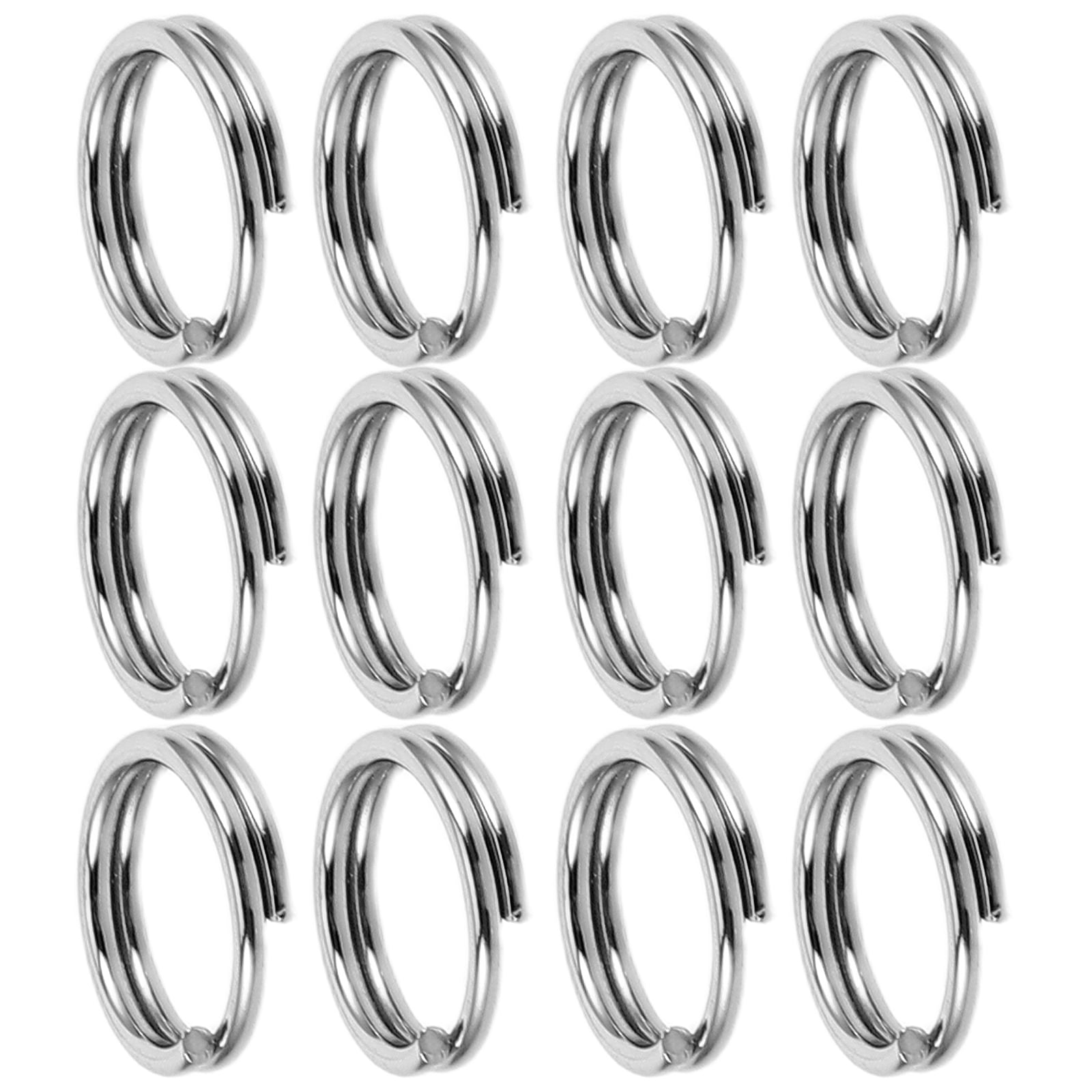 LITINKIMI Jewelry Key Rings Round Fixed Ring 100Pcs Silver Key Rings ...