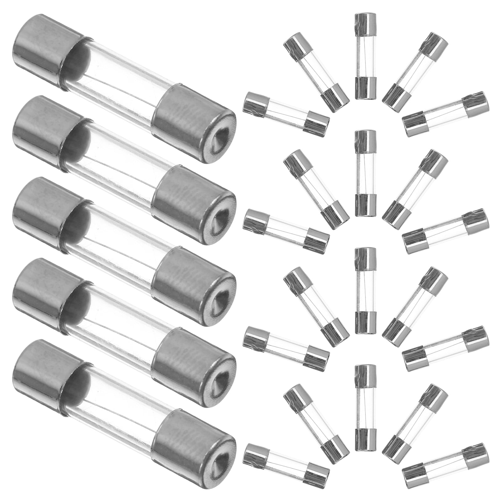 unbranded 100pcs Glass Fuses Tubes Fast-Blow Glass Fuses Versatile Use ...