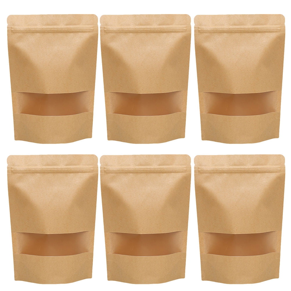 unbranded 100pcs Kraft Paper Pouch Self-sealing Food Storage Bag ...