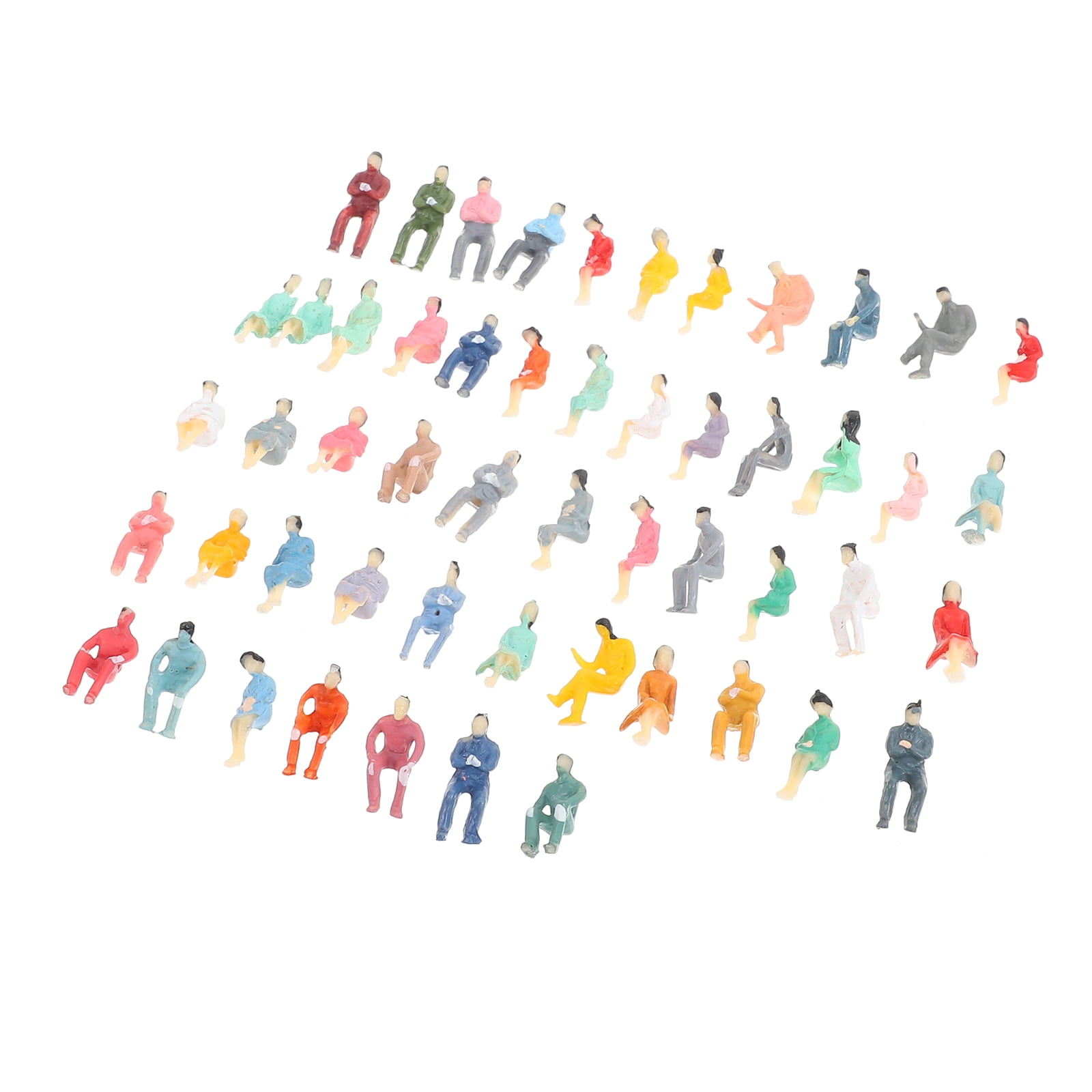 unbranded 100pcs Miniature Human Figures DIY Character Models Plastic ...
