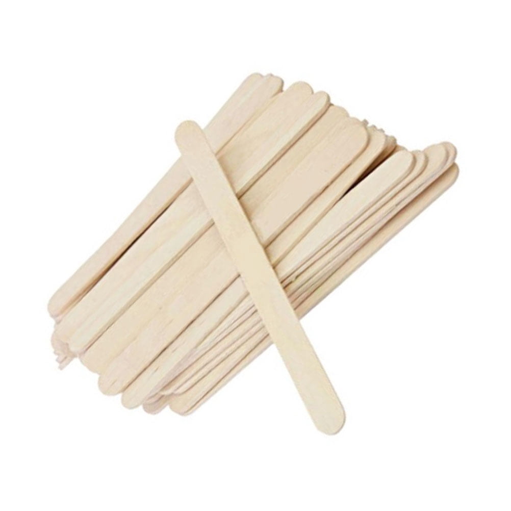 unbranded 100pcs Natural Wood Craft Sticks Wood Colored Craft Stick ...