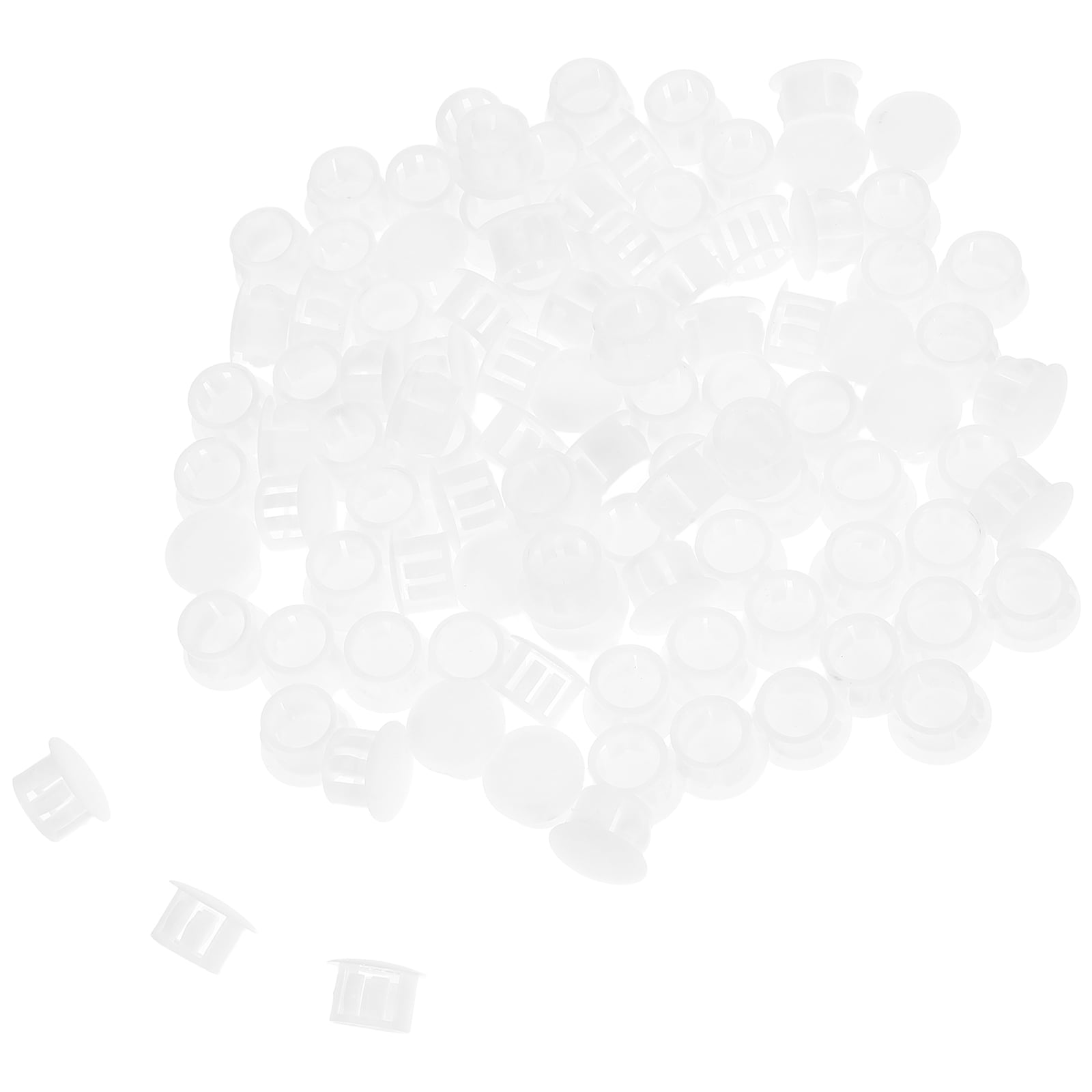 unbranded 100pcs Plastic Hole Plugs White Screw Caps Covers Plastic ...
