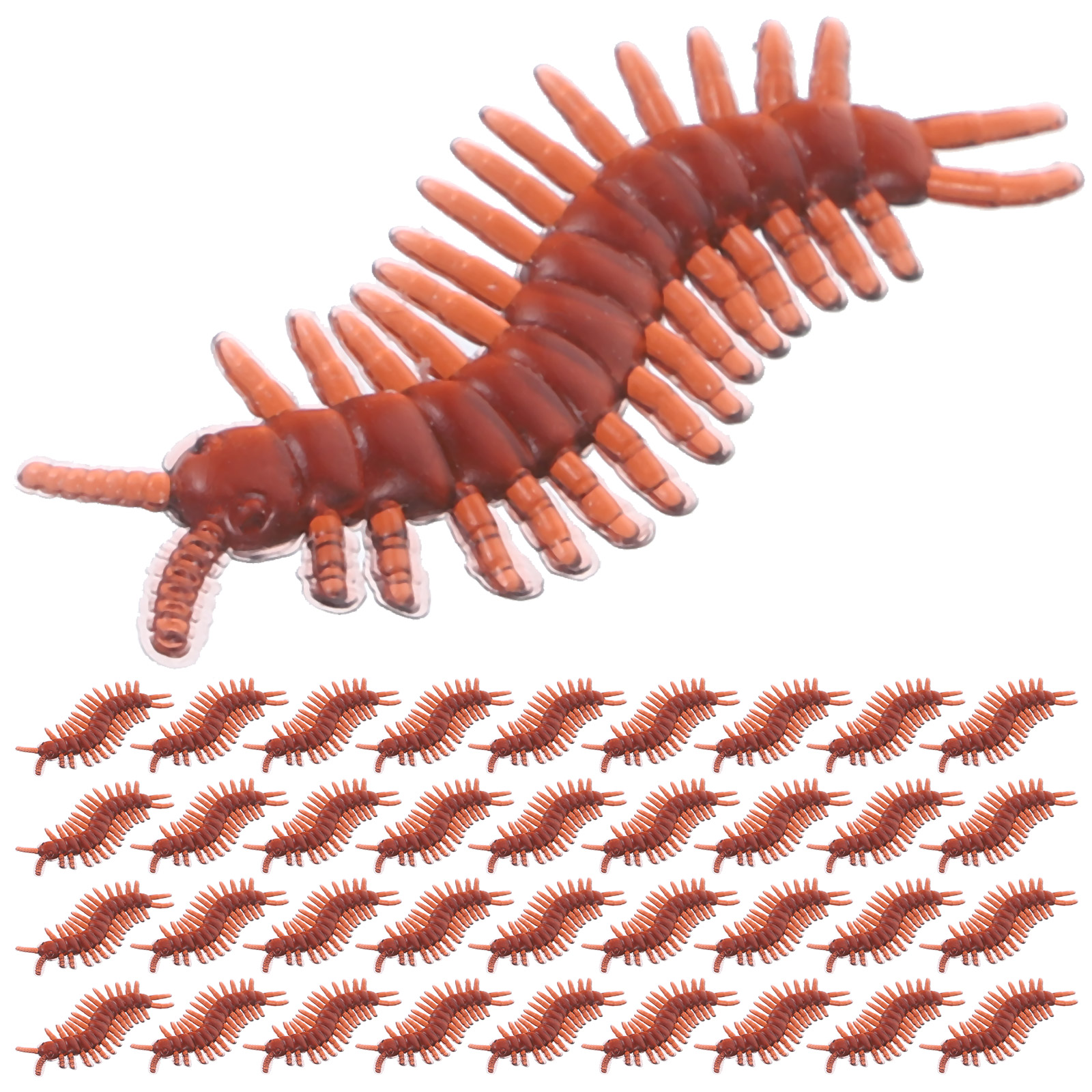 unbranded 100pcs Realistic Fake Centipede Toy Soft Centipede Figure ...