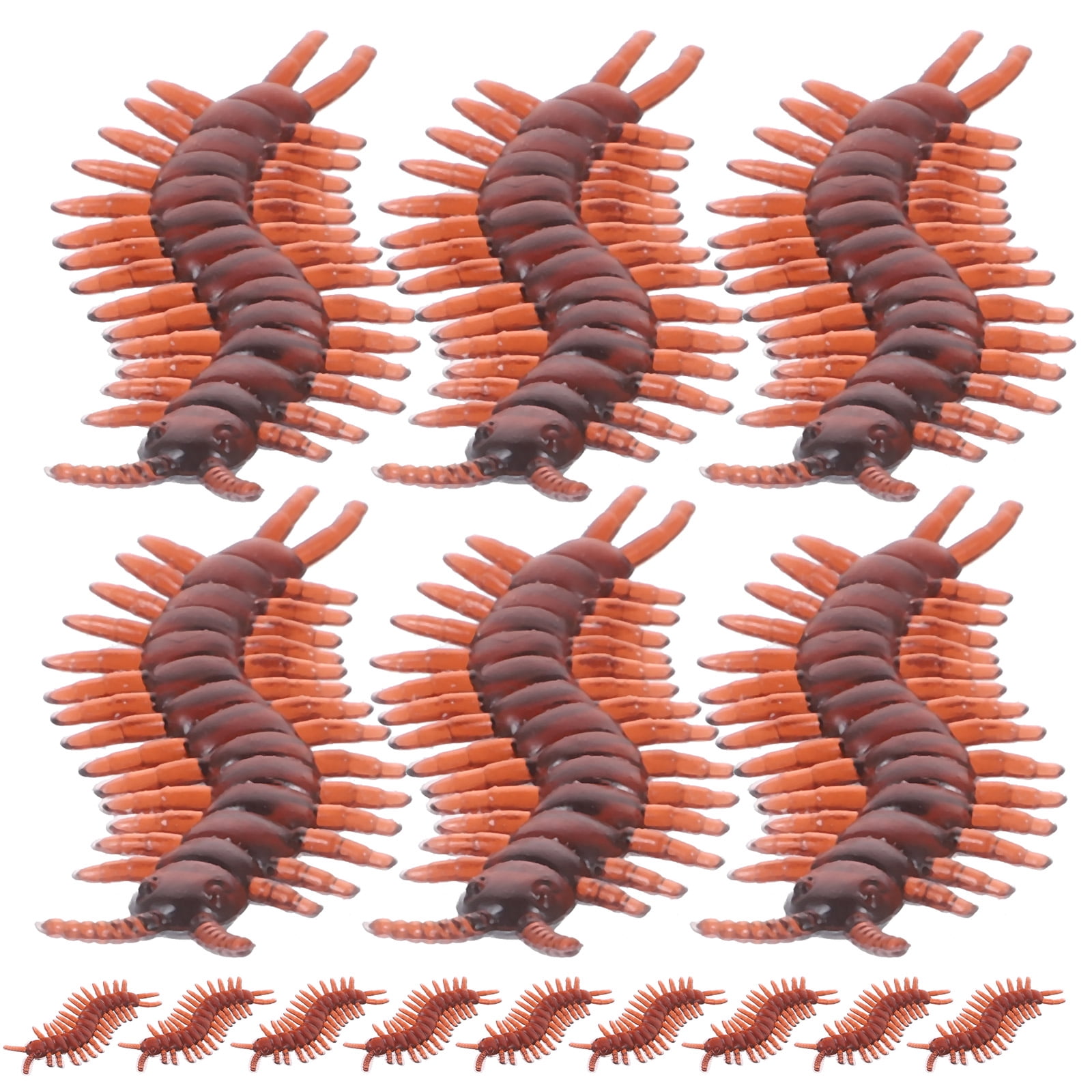 unbranded 100pcs Realistic Fake Centipede Toy Soft Centipede Figure ...