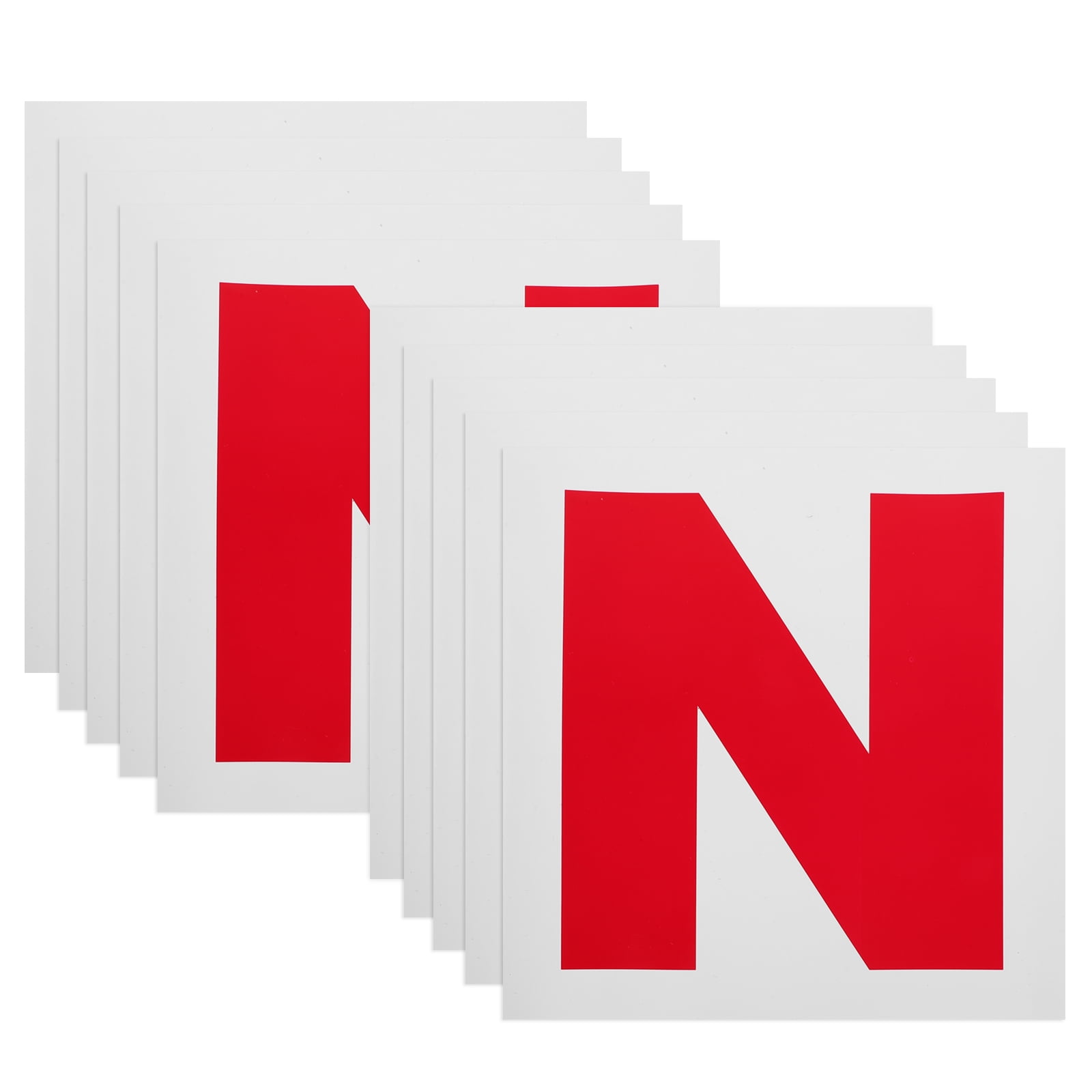 unbranded 10PCS New Driver Stickers Self Adhesive N Letter Stickers ...