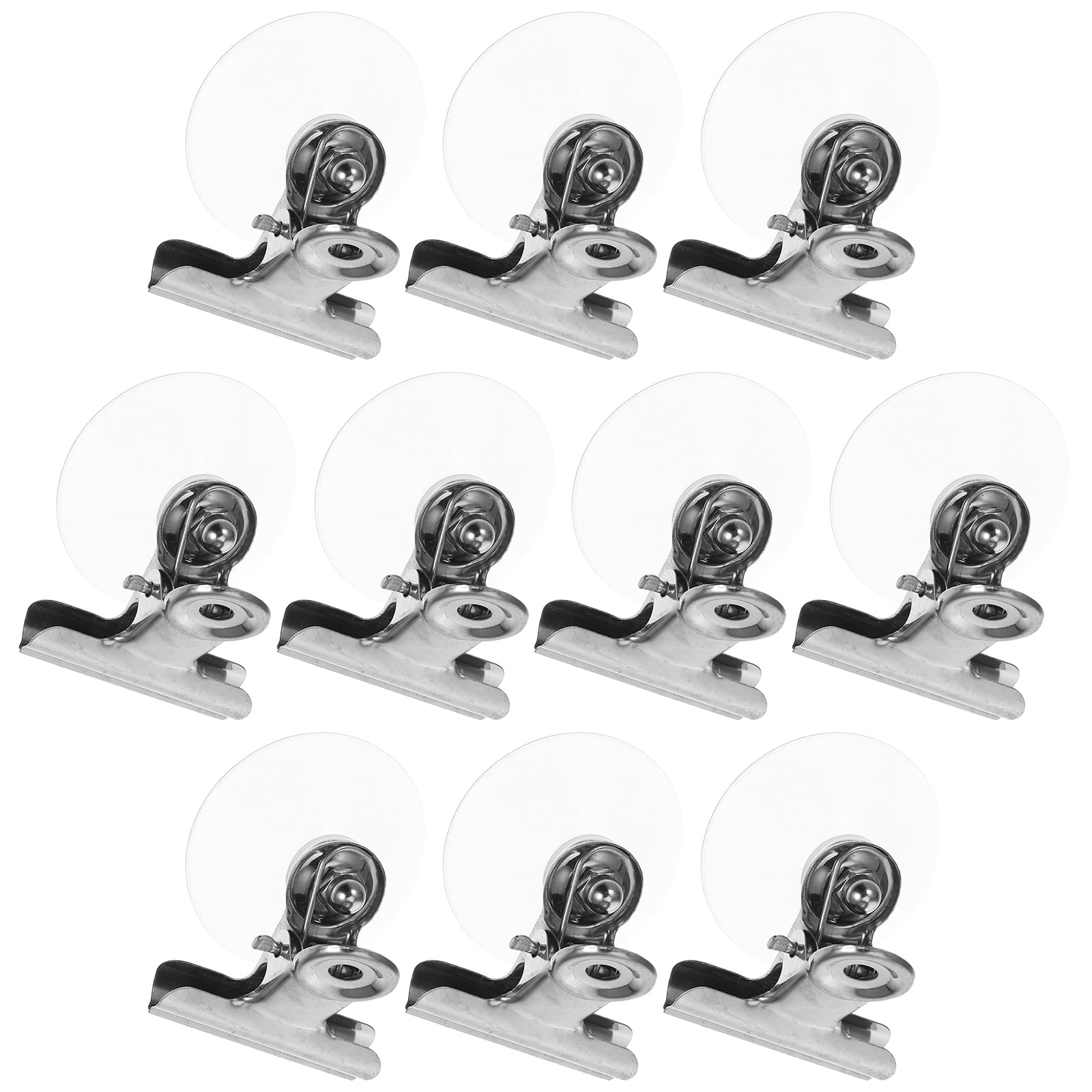 10PCS Suction Cup Clips Round PVC with Metal Clips for Cards Fridge ...