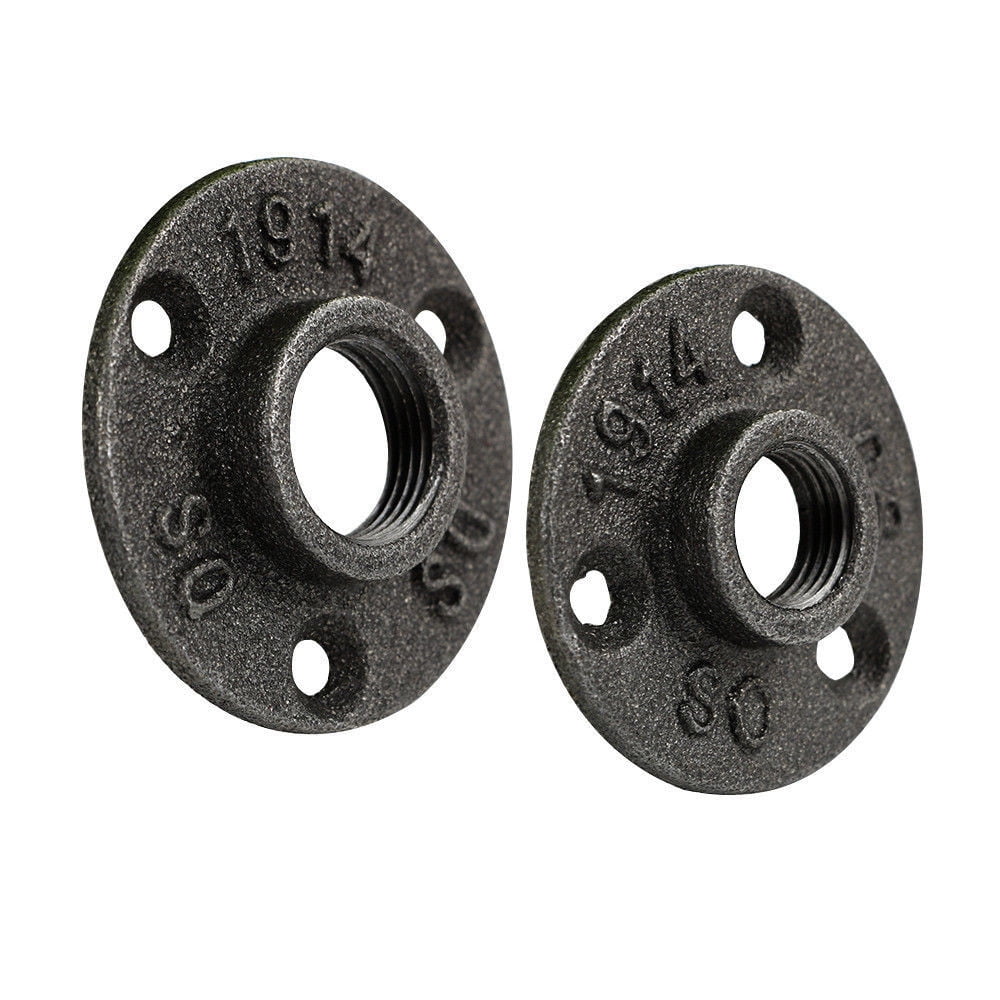 unbranded 10Pcs 4 Inch Malleable Threaded Floor Flange Iron Fittings ...