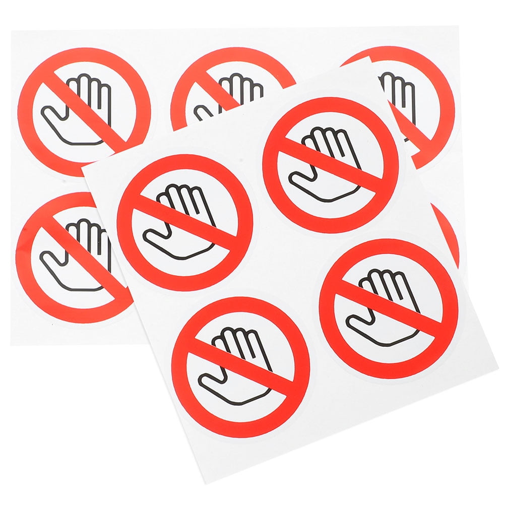unbranded 10Pcs Do Not Touch Sticker Do Not Use Hand Signs Self ...