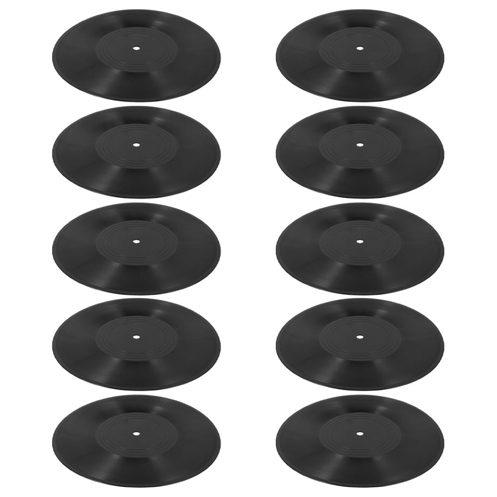unbranded 10pcs Black Vinyl Records For Wall Aesthetic Fake Vinyl ...
