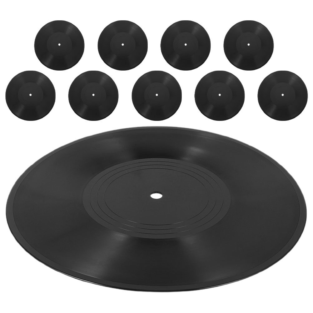 unbranded 10pcs Black Vinyl Records For Wall Aesthetic Fake Records ...