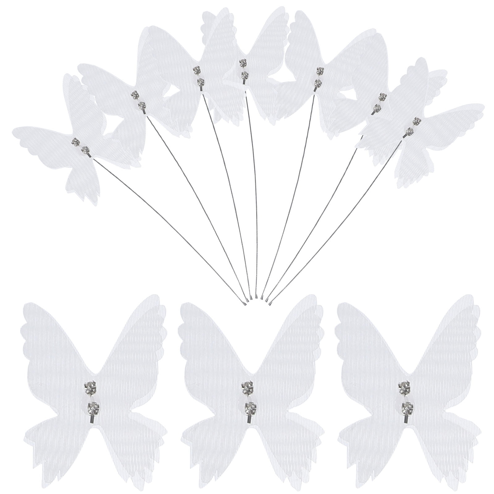 OUNONA Elegant Paper Butterfly Cake Topper with Rustic Ribbon for Decor ...