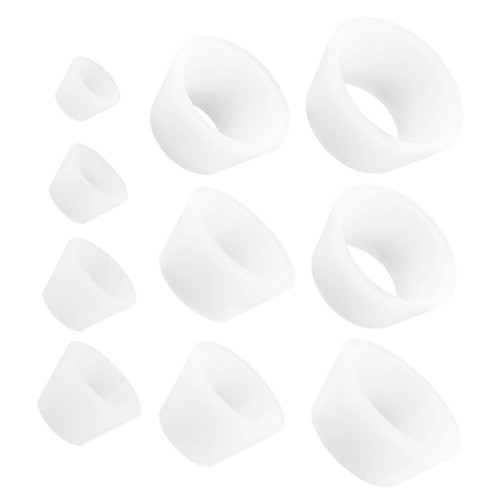 unbranded 10pcs Funnel Flask Silicone Adapter Tapered Filter Cones ...