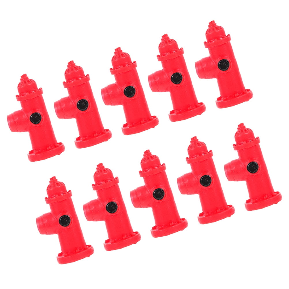 unbranded 10pcs Miniature Fire Hydrant Models Diy Landscape Dollhouse ...