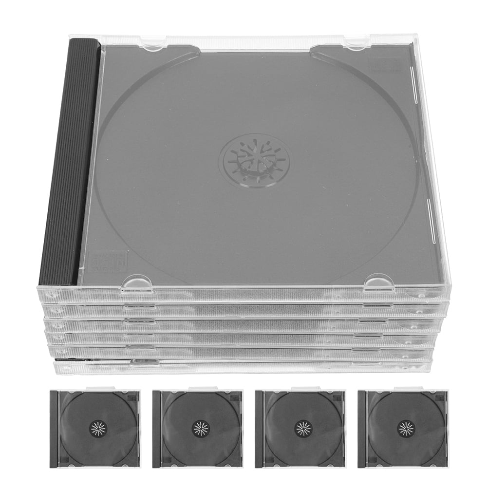 unbranded 10pcs Plastic CD Case Single DVD Disc Case Standard CD DVD ...