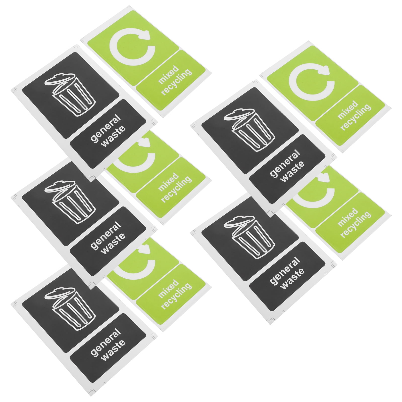 unbranded 10pcs Trash Can Sticker Garbage Can Labels Trash Can ...