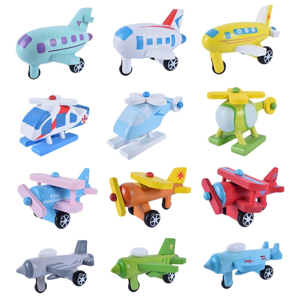 unbranded 12 PCS Colorful Mini Plane Mini Plane Model Child 5X4X3cm ...