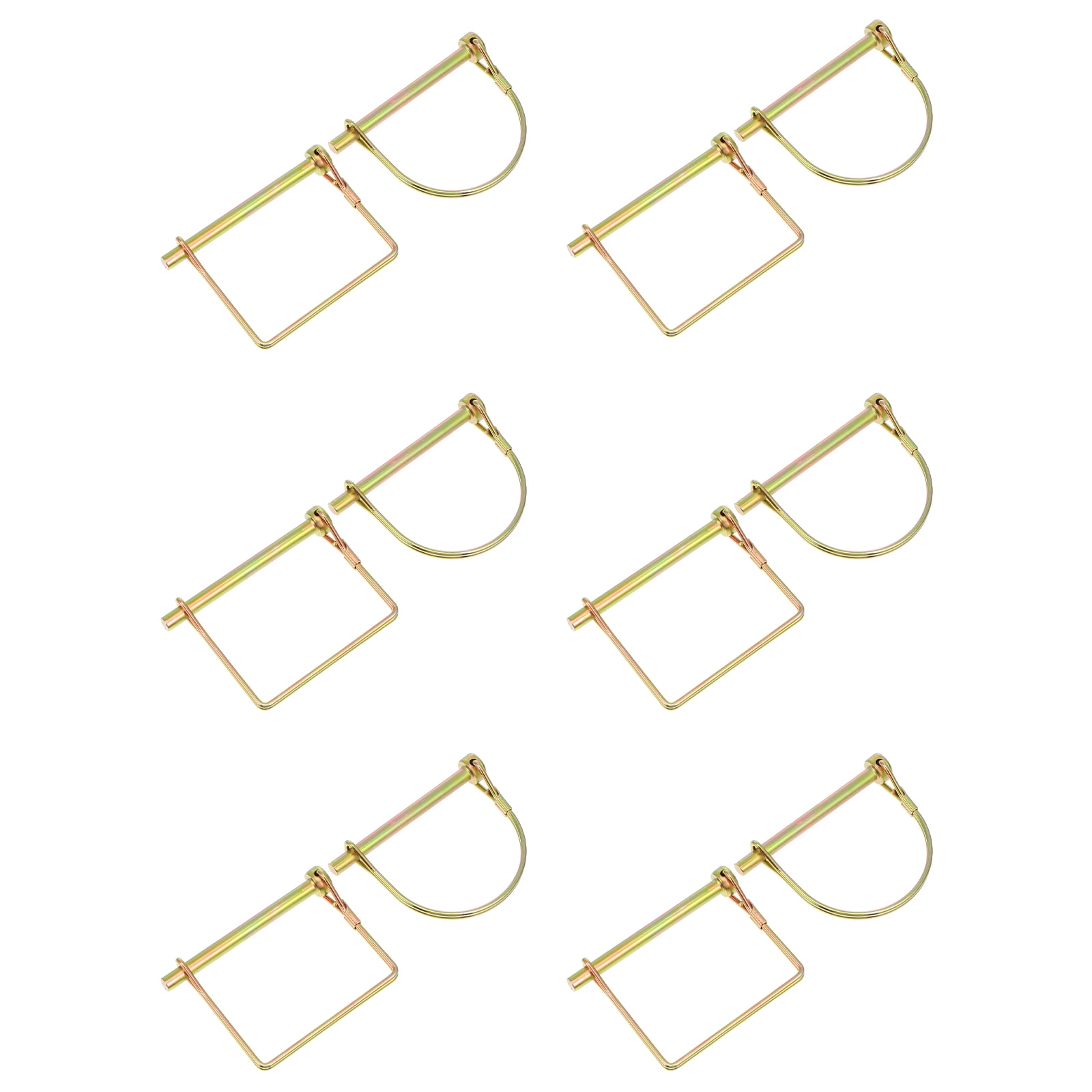 12 PCS Set Round Wire Lock Pins and Square Pins for Trailer Jack Wheel ...