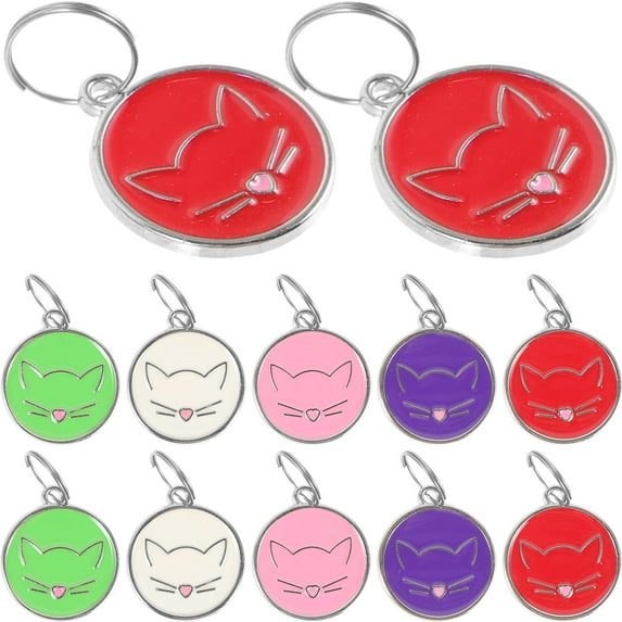 unbranded 12 Pcs Cat Tag for Cats Pet Listing Pet ID Tags Kitten Tags 2 ...