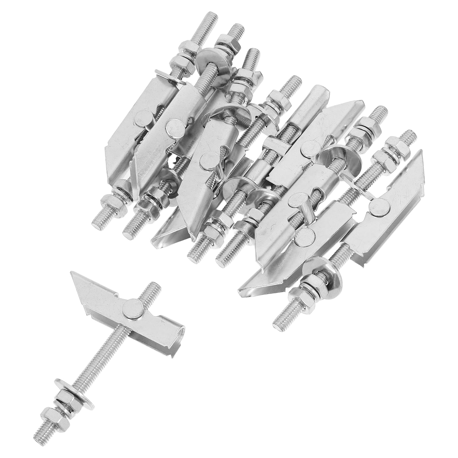 unbranded 12 Pcs Drywall Anchor Kit Metal Anchors Fastener Belt Silver ...