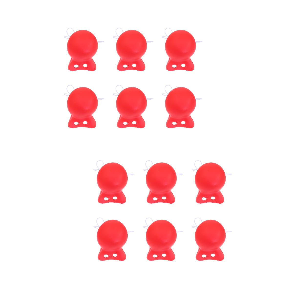 unbranded 12 Pcs Funny Squeaky Clown Red Nose Cosplay Costume Props ...