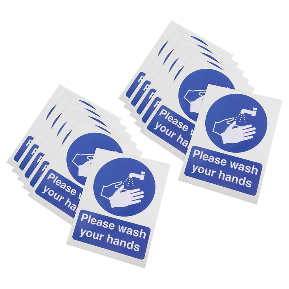 unbranded 12 Pcs Hand Washing Sticker Logo Bathroom Stickers - Walmart.com