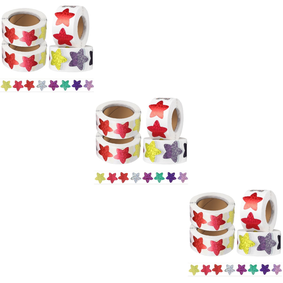 unbranded 12 Rolls Star Stickers Kids Reward Encouragement Stickers ...