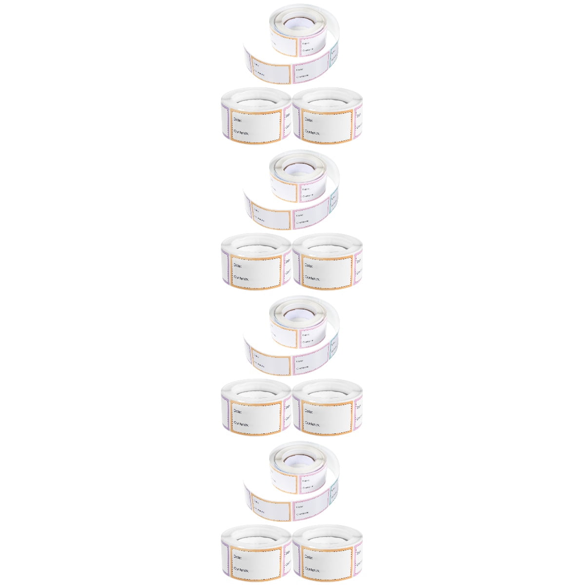 unbranded 12 Rolls of Adhesive Food Container Labels Stickers Removable ...