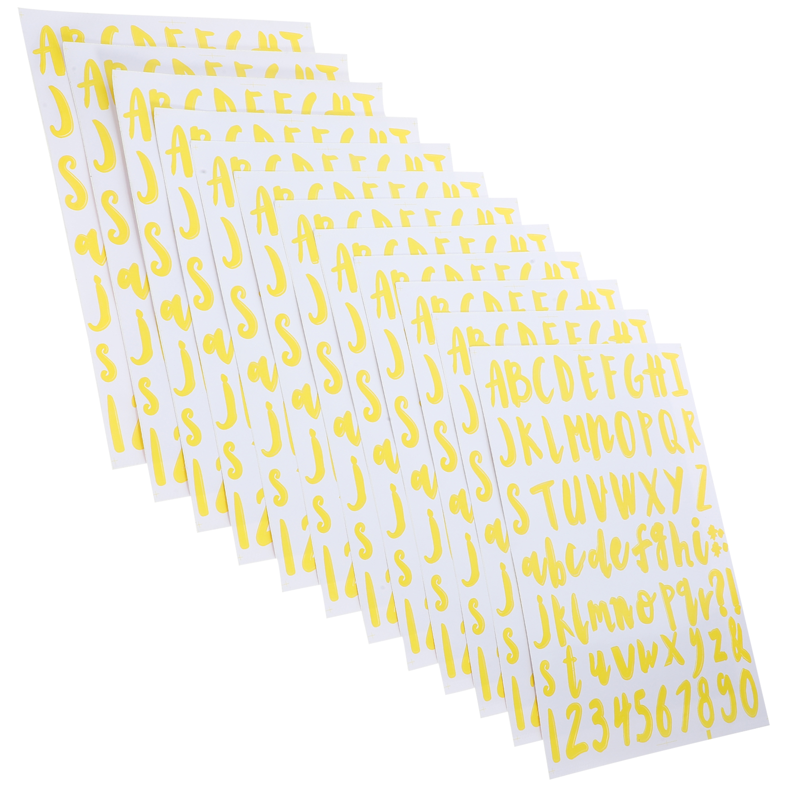 unbranded 12 Sheets Alphabet Stickers Waterproof Alphanumeric - Walmart.com