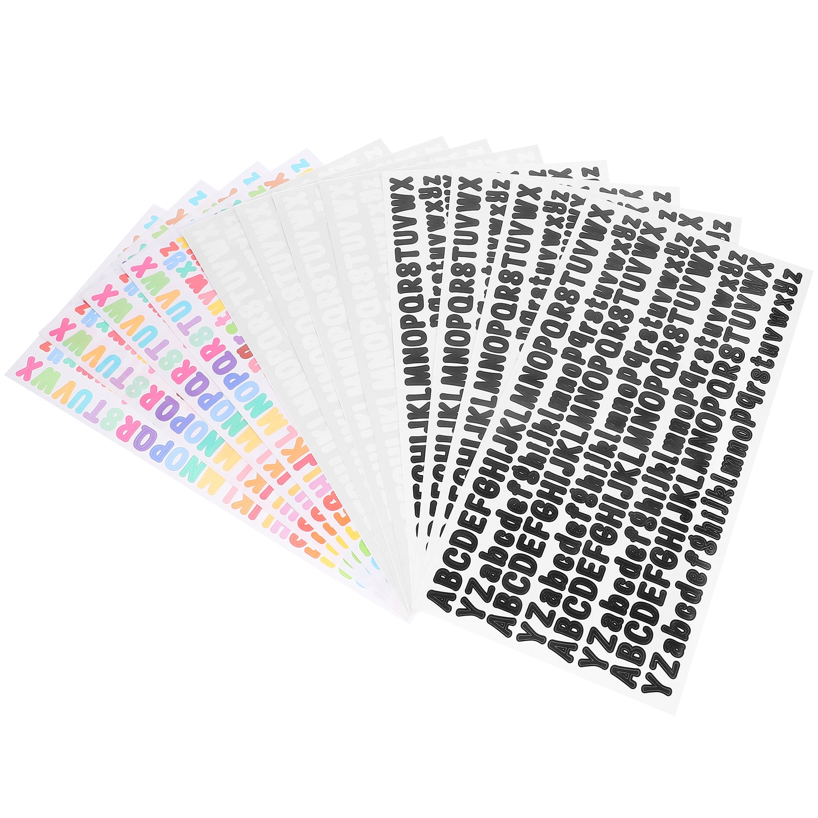 unbranded 12 Sheets Poster Hangers Vinyl Alphabet Stickers Colorful ...