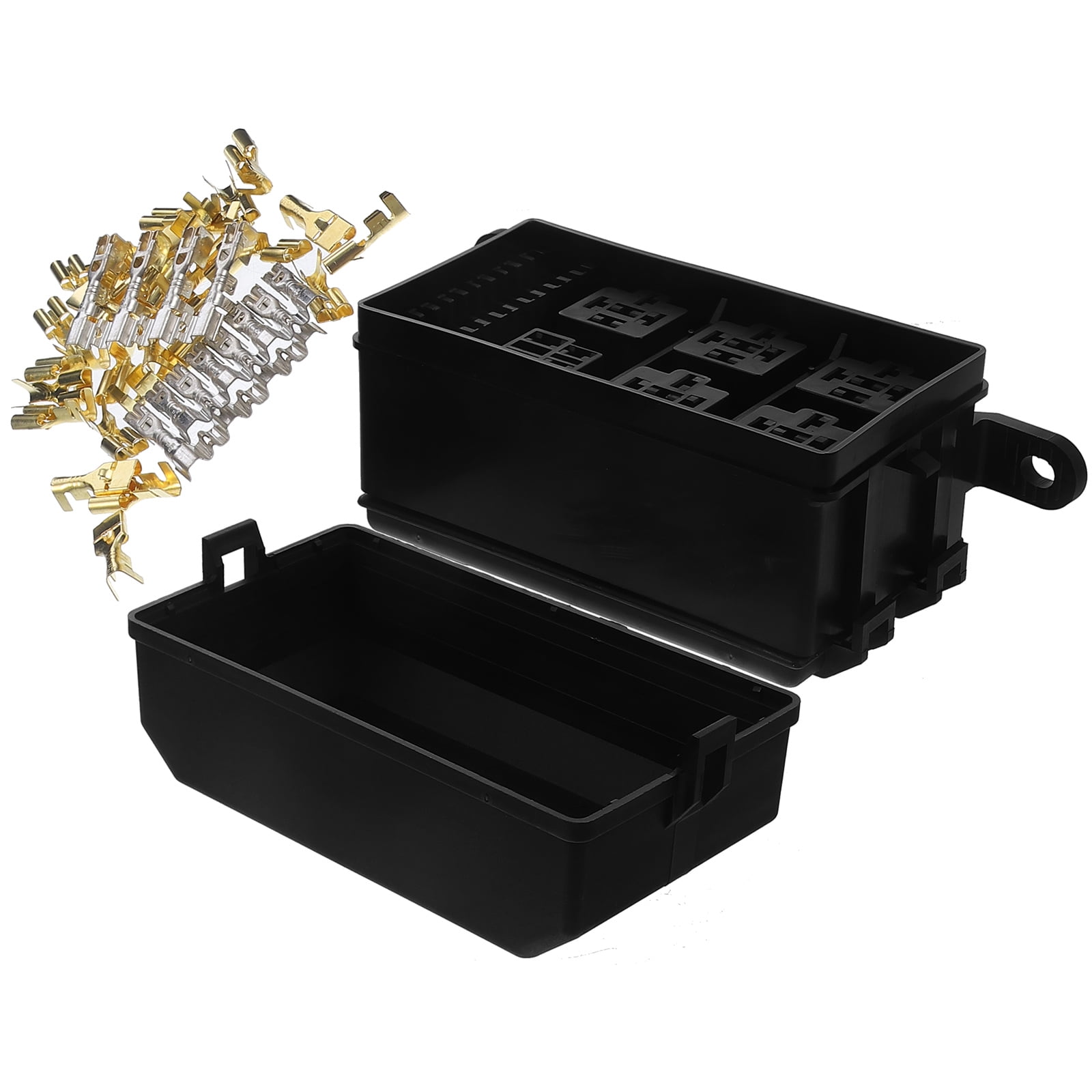 unbranded 12 -Slot Automotive Relay Block Car Fuse Checker Outlet Black ...