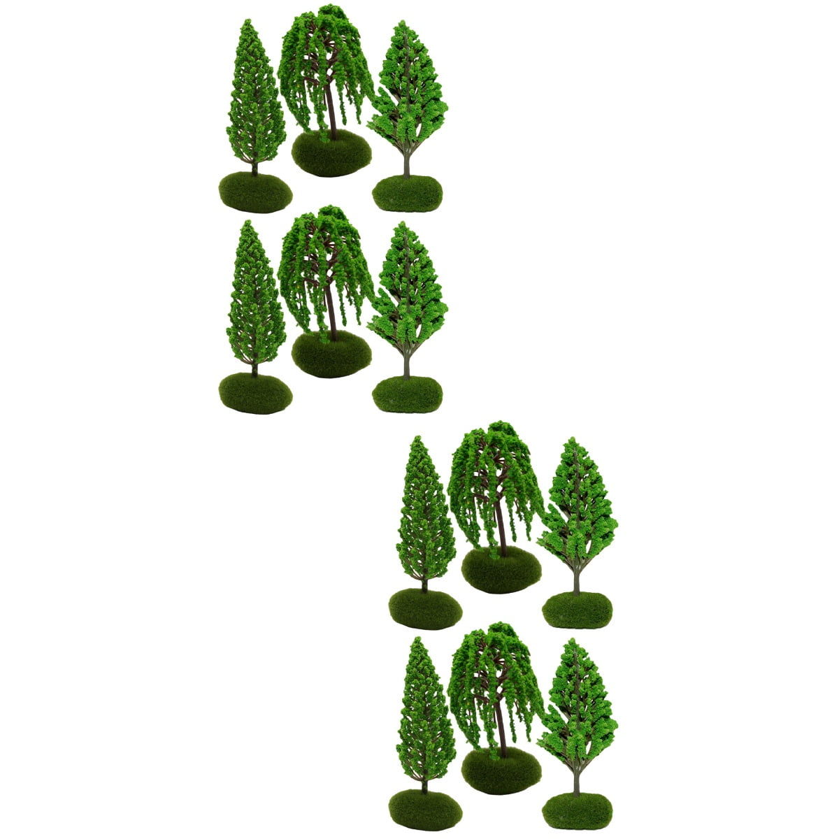 unbranded 12 pcs Miniature Scenery Trees Model Landscape Trees Mini ...